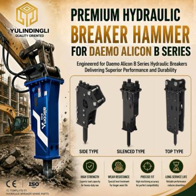 China Daemo Alicon B Hydraulic Rock Breaker Hammer Digger Excavator Mounted for sale