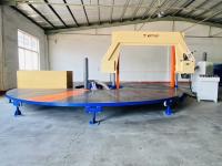 China Sponge Carousel Splitting Foam Cutting Machine Rotary PLC Automatic Control for sale