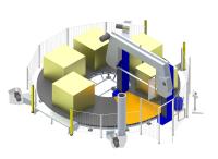 China Sponge Carousel Splitting Foam Cutting Machine Rotary PLC Automatic Control for sale
