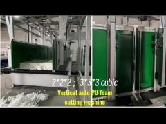Auto Vertical 7KW Industrial Foam Cutting Machine Stand Up Melamine Foam Cubic Rectangular Cutting Machine