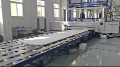Long PU sponge block horizontal splitting machine with electrical winding and conveyor motion