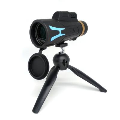 China 10x42 12x50 16x52 Black Cell Phone Monocular Telescope With FMC Bak4 Prism for sale