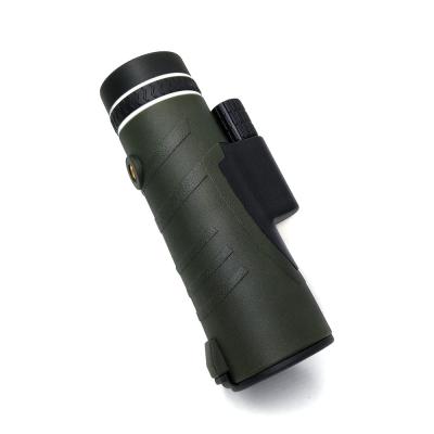 中国 野鳥観察のためのFMCの望遠鏡の耐震性の安定させた緑色Monocular 12x50 販売のため