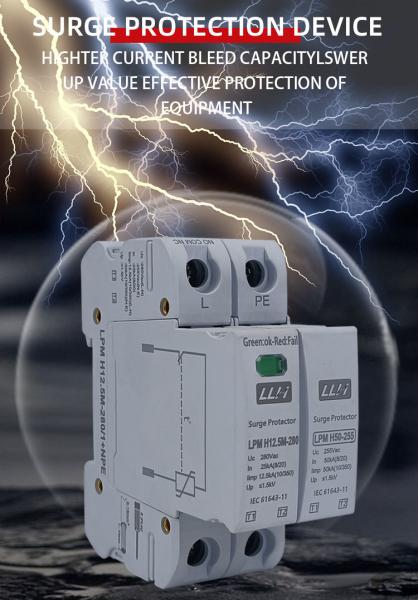 Quality Home Office T1 T2 SPD Single Phase Surge Protector 220V 15kA 30kA for sale