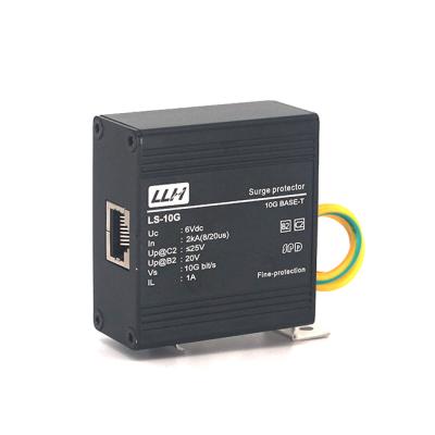China Gigabit Poe Surge Protector RJ45 10Gbps POE 5V 8V 48V 60V Communication Network Lightning Protector for sale