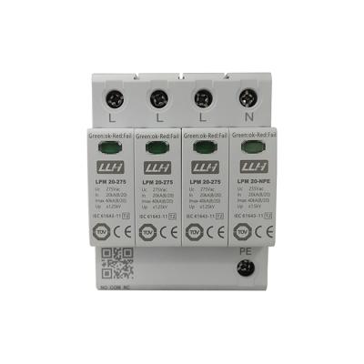 China Whole House Surge Suppressor CE TUV Surge Protection Device 4P 275V Single Phase T2 SPD for sale