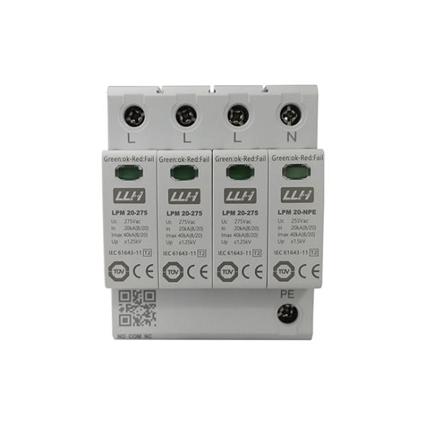 Quality Whole House Surge Suppressor CE TUV Surge Protection Device 4P 275V Single Phase T2 SPD for sale
