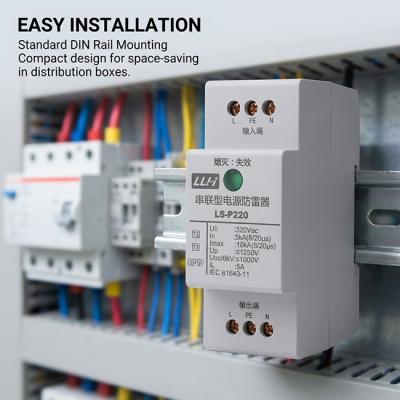 China Home Network Surge Protector Type 2 3 SPD 24V 32V 2kA 3kA For AC DC Surge Suppressor Device for sale