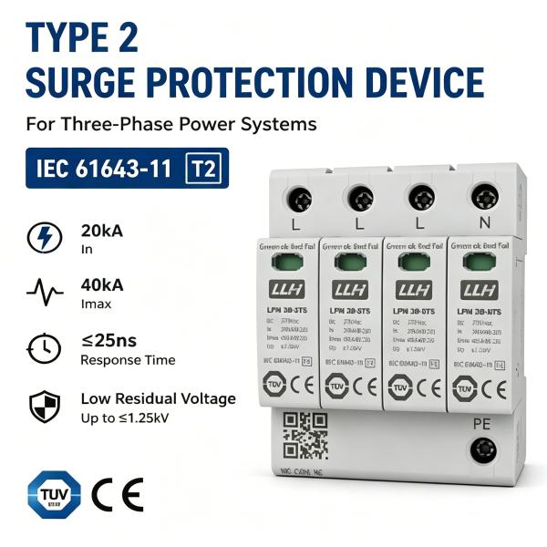 Quality Surge Protection Device | Three Phase SPD For PLC & Industrial Control Panels for sale