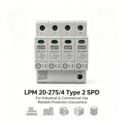 China Surge Protection Device | Three Phase SPD For EV Charging Station Auxiliary Power Cabinets for sale