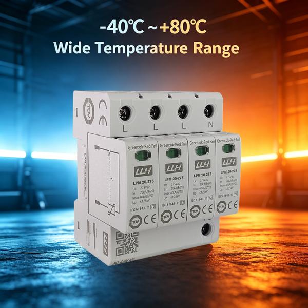 Quality Three Phase Surge Arrester T2 T3 20KA 40KA SPD For Cold Northern Workshops for sale