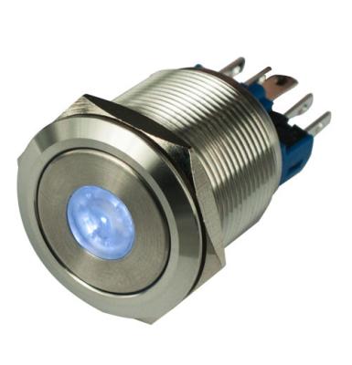 Cina Interruttore a pulsante momentaneo in metallo da 125 V CA 22 mm On Off 1NO1NC in vendita