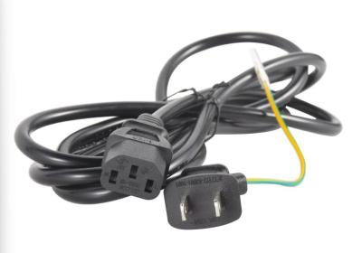 Cina Cavi di alimentazione internazionali da 6 piedi Cavi di alimentazione giapponesi da 125 V a 2 pin in vendita