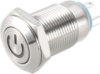 China Small 16mm Latching Push Button Switch Metal IP65 Rating Round Shape for sale
