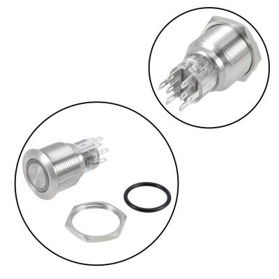 Cina Interruttore a pulsante momentaneo in metallo da 125 V CA 22 mm On Off 1NO1NC in vendita