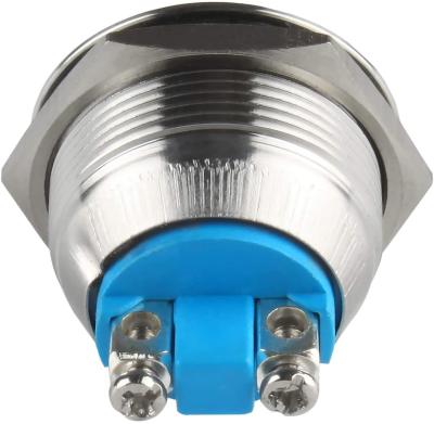 Cina Interruttore a pulsante momentaneo in metallo da 125 V CA 22 mm On Off 1NO1NC in vendita