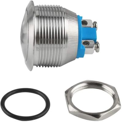 Cina Interruttore a pulsante momentaneo in metallo da 125 V CA 22 mm On Off 1NO1NC in vendita