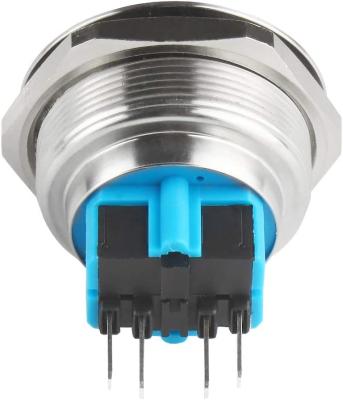 Cina Interruttori a pulsante in metallo di accensione e spegnimento LED ad anello illuminato da 30 mm in vendita