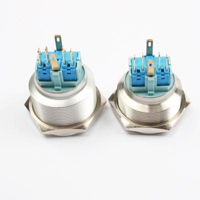 Cina Interruttori a pulsante in metallo di accensione e spegnimento LED ad anello illuminato da 30 mm in vendita