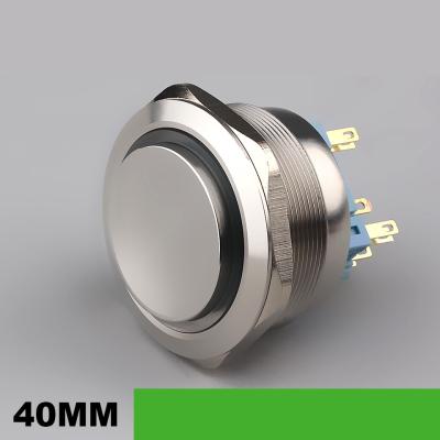 中国 40mm 瞬間的な金属 プッシュ ボタン スイッチ 大型オンオフ ロッキング 機能 販売のため