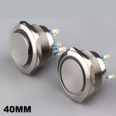 中国 40mm 瞬間的な金属 プッシュ ボタン スイッチ 大型オンオフ ロッキング 機能 販売のため