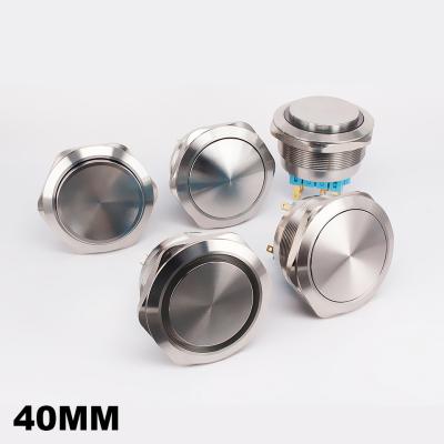 中国 40mm 瞬間的な金属 プッシュ ボタン スイッチ 大型オンオフ ロッキング 機能 販売のため