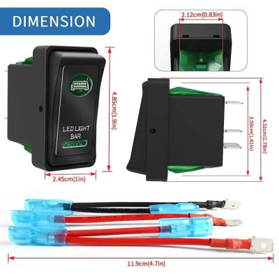 Cina Dc 12v / 24v Interruttore di rocker automobilistico in alluminio 5 pin in vendita