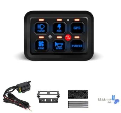 China 6 Gang 12V Led Switch Panel Kit RGB Automático Dimmable Universal Light Bar Controller com APP à venda