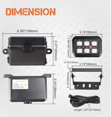 China 6 Gang 12V Led Switch Panel Kit RGB Automático Dimmable Universal Light Bar Controller com APP à venda