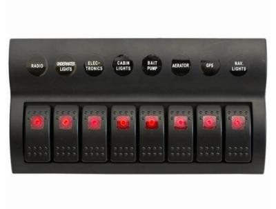 中国 海洋ボート 防爆スイッチパネル 8 LED インディケーター ロッカーオートフューズとバンド 販売のため