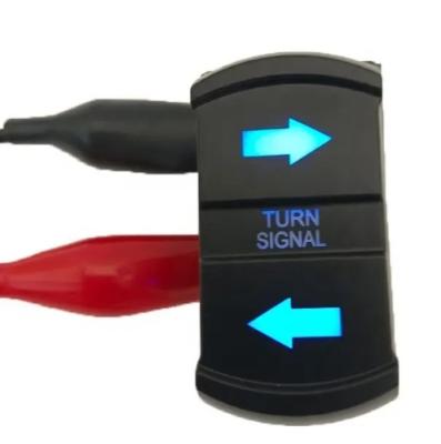 中国 新しいスタイル カスタムDIYアイコン DC 12V 7Pin ON-OFF LED ブルーライトターン信号 ロッカースイッチ 車用 4X4 ボートトラック 販売のため