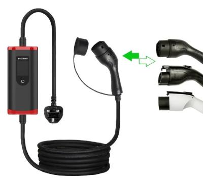 Cina 16A 32A Caricabatterie per veicoli elettrici 3.5kw 7kw caricabatterie per veicoli elettrici portabili in vendita