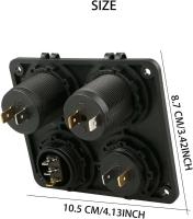 China Custom Automotive Switch Panel Cigarette Lighter Socket & LED Lighted ON Off Rocker Toggle Switch for sale