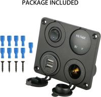 China Custom Automotive Switch Panel Cigarette Lighter Socket & LED Lighted ON Off Rocker Toggle Switch for sale