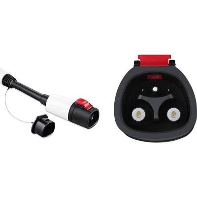 Cina Portable Safety 60A 250V Tesla to Type1 EV Charger Adapter With Cable For Electric Car Charger in vendita