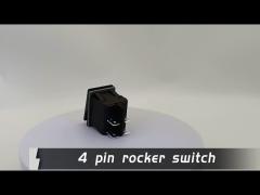 DC 12V 20A Push Button LED Metal Panel Aluminum Silver 4PIN ON OFF Rocker Switch For Car Boat RV