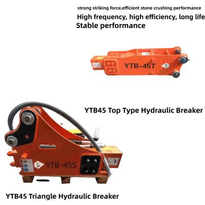 China YTB45 Toptype / Driehoekige Hydraulische Breaker 45 Chisel Suit 1,2-3,0 Ton Te koop