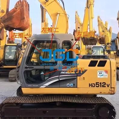 China Excavator HD820 1023 1043 308R 512 Hook Machine Front Gear Lower Door Push And Pull Window Glass for sale
