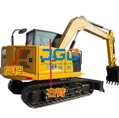 China 307.5 Excavator Glass Front And Rear Left And Right Doors And Windows Windshield for sale
