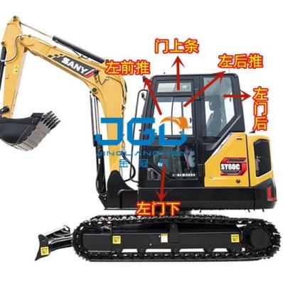 China 60C 75C Excavator Glass Front Damper Push And Pull The Rear Side Of The Window Door for sale