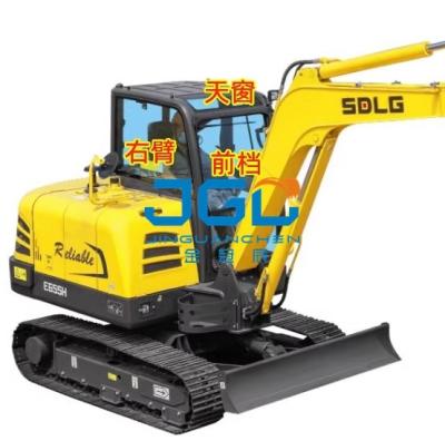 China E690H/635/655/675/685 Excavator Windscreen Rear Side Bend Right Arm Skylight for sale