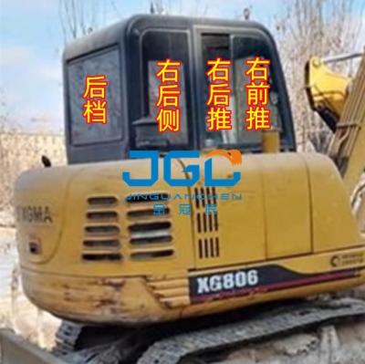 China 806 Excavator Front Lower Door Rear Gear Right Push And Pull Skylight Tempered Glass for sale
