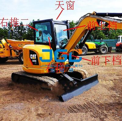 China 305.5 306E 308E2 Excavator Skylight Front Windshield Upper And Lower Rear Gear Right Window Glass for sale