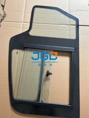 China 75S-9 75X Excavator Glass Whole Door Glass With Small Window Integral Fittings for sale