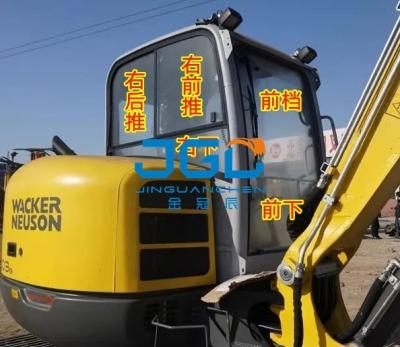 China Excavator Z38 50 60 Front Gear Upper And Lower Left Rear Sliding Window Tempered Glass for sale