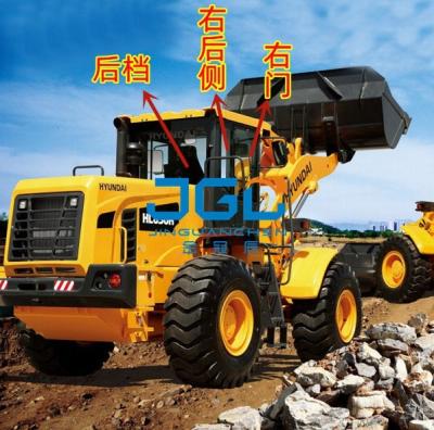 China HL850K 850KS Loader Front Wind Gear Left Door Upper And Lower Rear Side Rear Gear Tempered Glass for sale