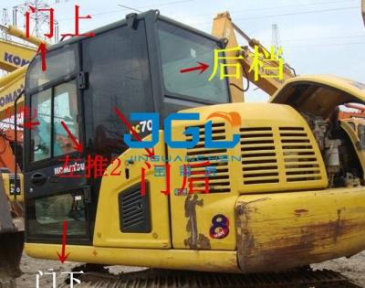 China PC60-8 70-8 Excavator Doors And Windows Left And Right Front And Rear Glass Windshield for sale