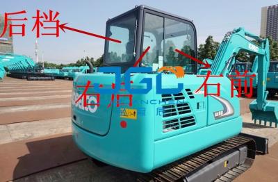 China SK60-8 Excavator Front Gear Rear Door And Window Left And Right Upper And Lower Arm Windshield for sale