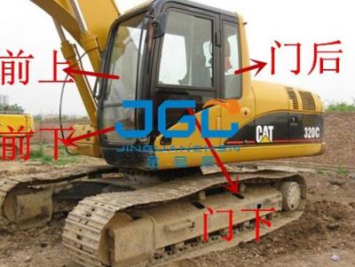 China E320D D2GC Excavator Front And Rear Baffle Skylight Door Upper And Lower Windshield Laminated Double Glass for sale