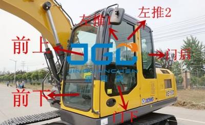 China XE150D 155DK Excavator Front And Rear Doors And Windows Left And Right Laminated Windshield for sale